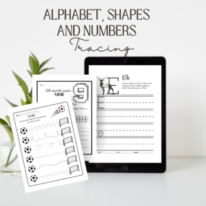 Trace Shapes, Letters and Numbers Workbook / Editable Canva Template ...