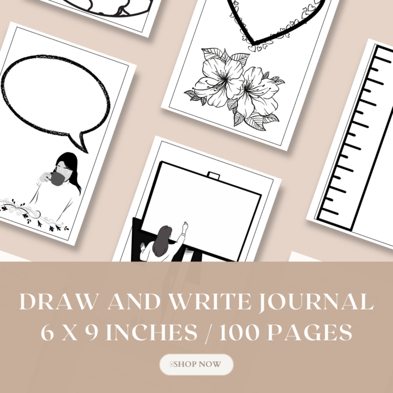 Draw and Write Journal / Editable Canva Template - omnimart24h.com