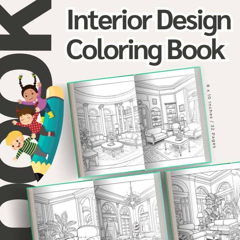 Interior Design Coloring Pages / Sheets of Interior Design {Coloring ...