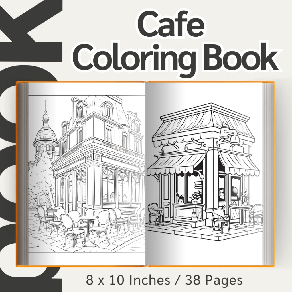 Cafe Coloring Pages / Sheets of Cafe Clipart {Coloring Book ...