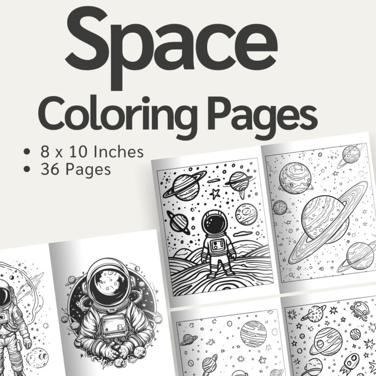 Space Coloring Pages / Sheets of Space Clipart {Coloring Book ...