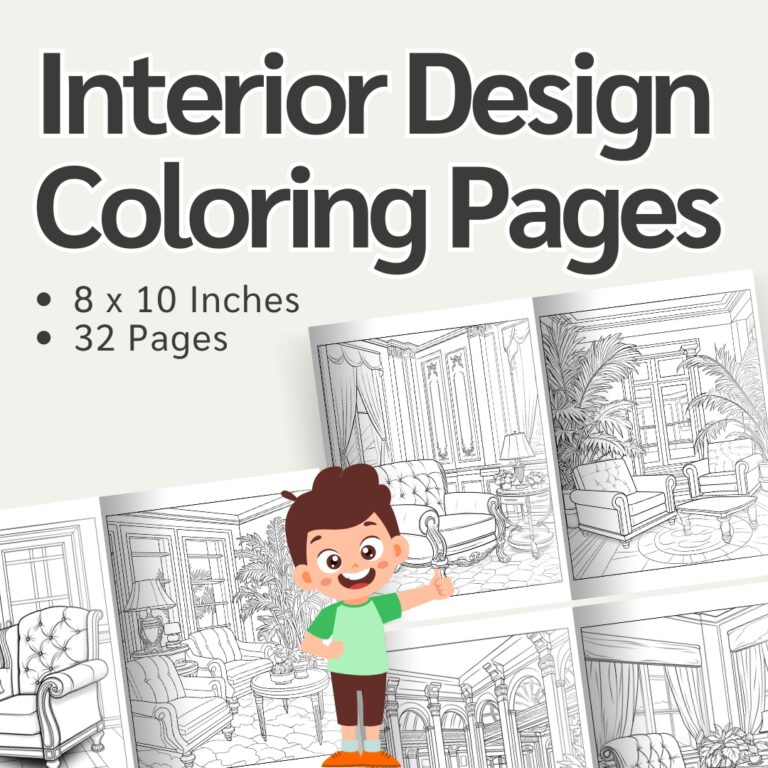 Interior Design Coloring Pages / Sheets of Interior Design {Coloring ...