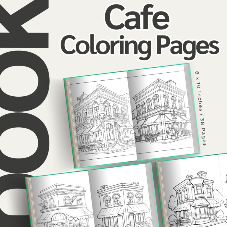 Cafe Coloring Pages / Sheets of Cafe Clipart {Coloring Book ...