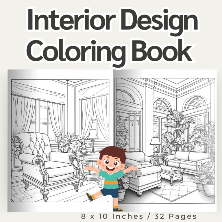 Interior Design Coloring Pages / Sheets of Interior Design {Coloring ...