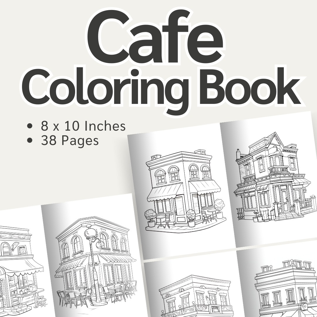 Cafe Coloring Pages / Sheets of Cafe Clipart {Coloring Book ...