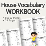 House Vocabulary Workbook: Match Words To Picture and Color The Picture ...