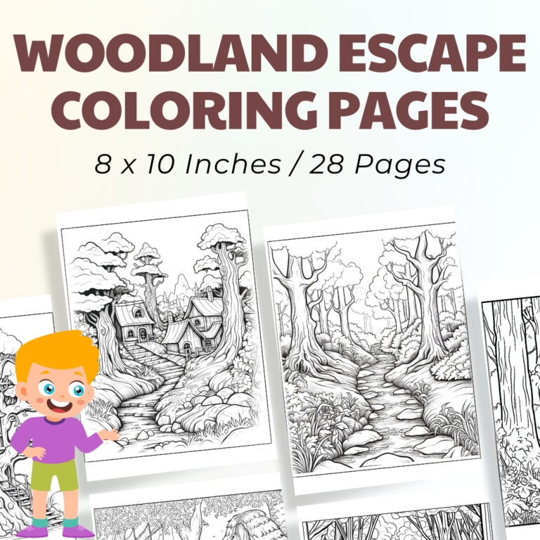 Woodland Escape Coloring Pages / Sheets of Woodland Escape Clipart ...