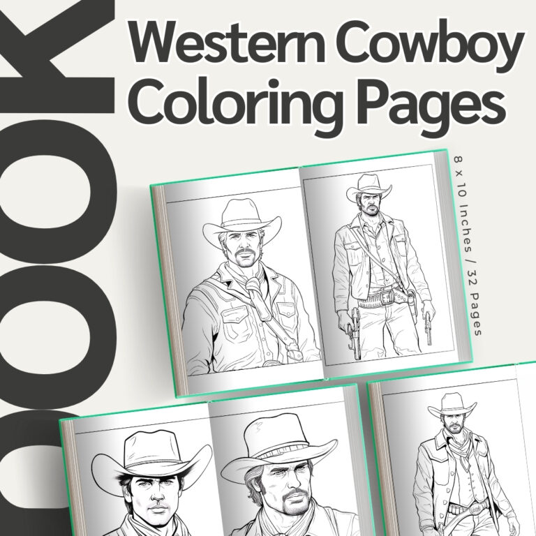 Western Cowboy Coloring Pages / Sheets of Western Cowboy Clipart ...