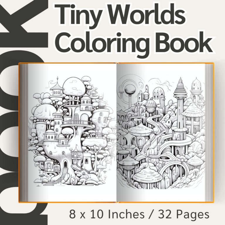 Tiny Worlds Coloring Pages / Sheets of Tiny Worlds Clipart {Coloring ...