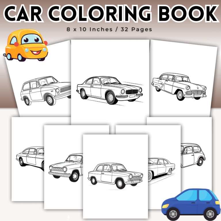 Car Coloring Pages / Sheets of Car Clipart {Coloring Book ...