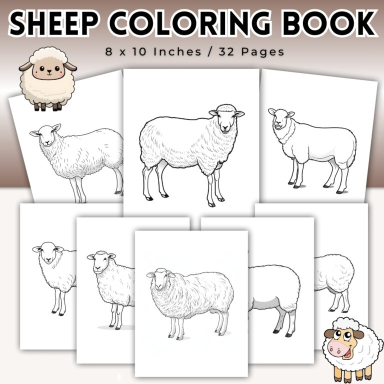 Sheep Coloring Pages / Sheets of Sheep Clipart {Coloring Book ...