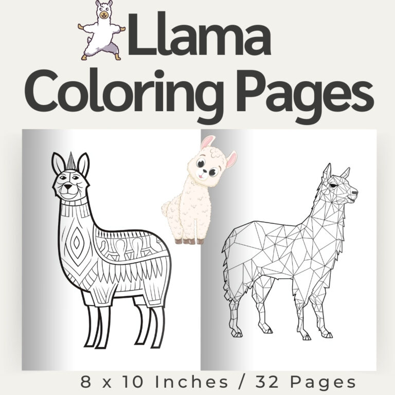 Llama Coloring Pages / Sheets of Llama Clipart {Coloring Book ...