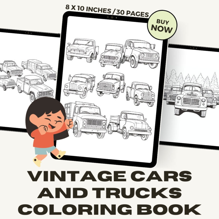 Vintage Cars and Trucks Coloring Pages / Sheets of Vintage Cars and ...
