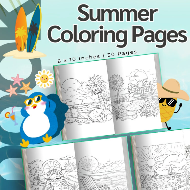 Summer Coloring Pages / Sheets of Summer {Coloring Book} - omnimart24h.com