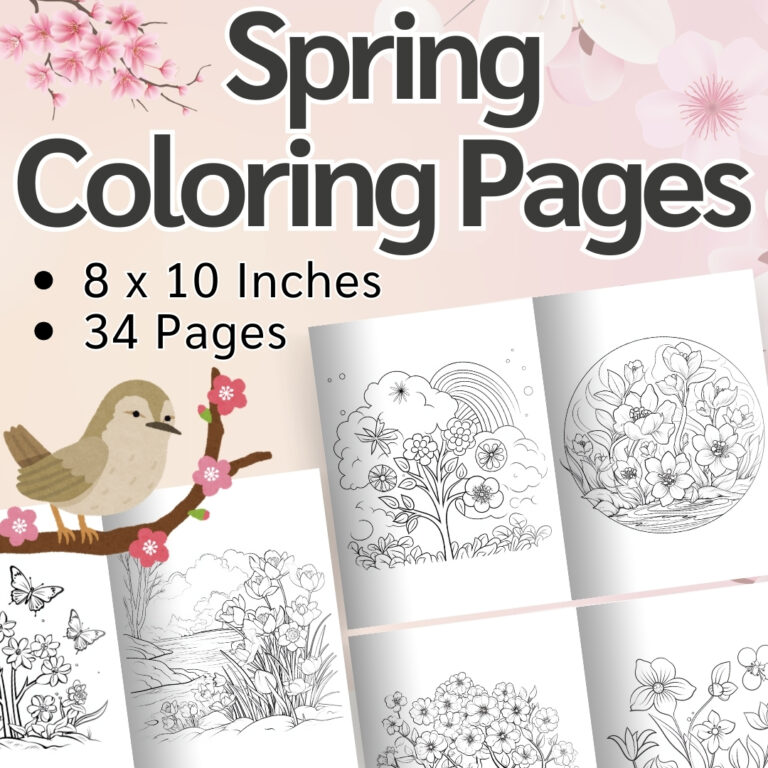 Spring Coloring Pages / Sheets of Spring {Coloring Book} - omnimart24h.com