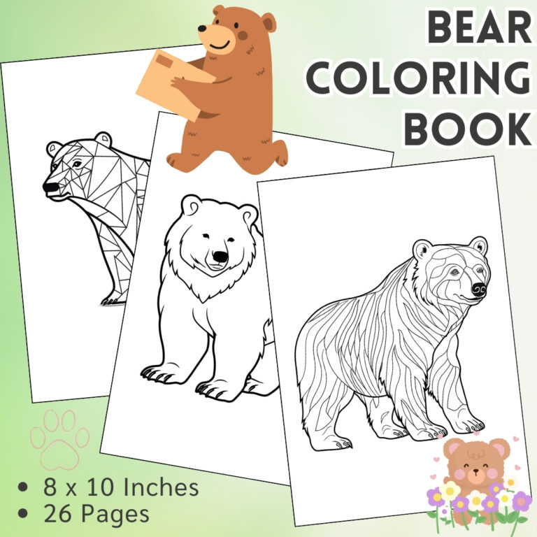 Bear Coloring Pages / Sheets of Bear Clipart {Coloring Book ...