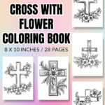 Cross with Flower Coloring Pages / Sheets of Cross with Flower Clipart ...