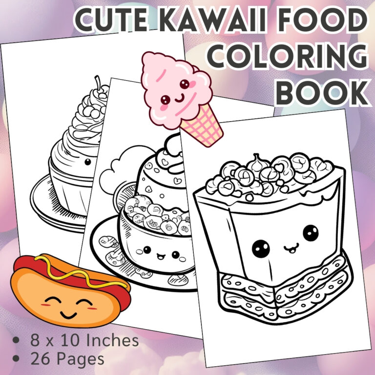Cute Kawaii Food Coloring Pages Vol.3 / Sheets of Cute Kawaii Food ...