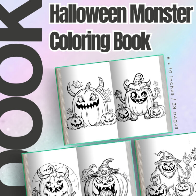 Halloween Monster Coloring Pages / Sheets of Halloween Monster Clipart ...