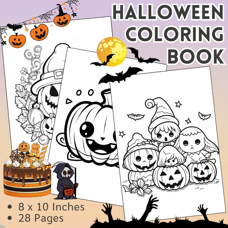 Halloween Coloring Pages Vol.1 / Sheets of Halloween Clipart {Coloring ...