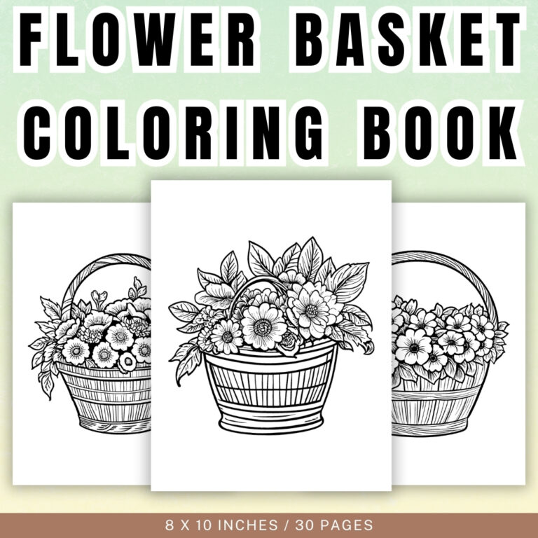 Flower Basket Coloring Pages / Sheets of Flower Basket Clipart ...
