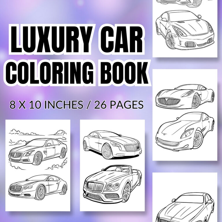 Luxury Car Coloring Pages / Sheets of Luxury Car Clipart {Coloring Book ...