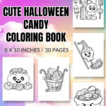 Cute Halloween Candy Coloring Pages Vol.2 / Sheets of Cute Halloween ...