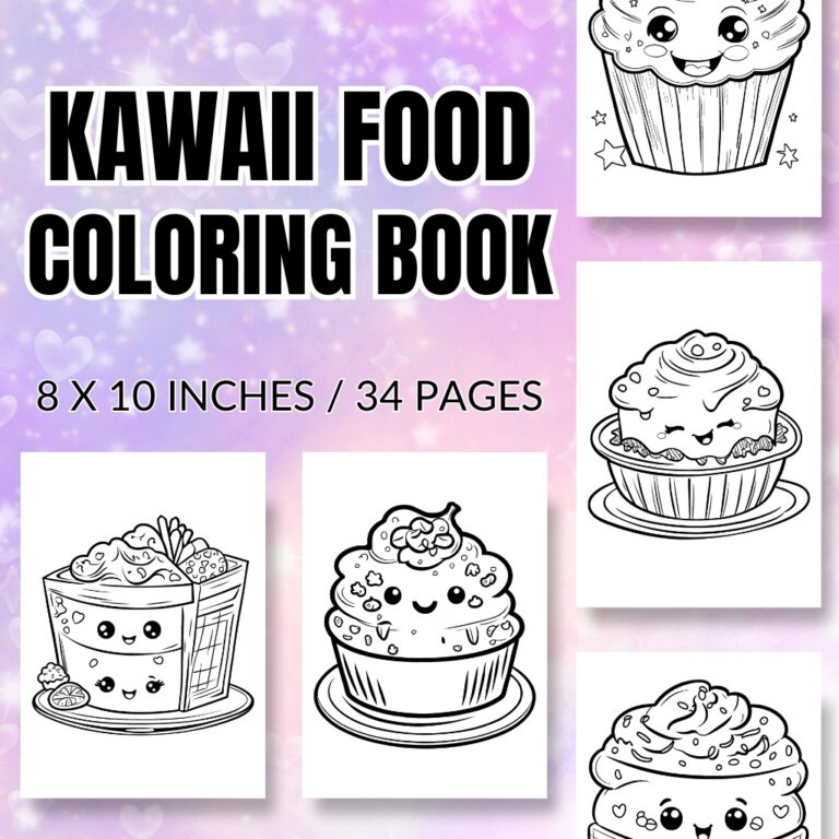 Kawaii Food Coloring Pages / Sheets of Kawaii Food Clipart {Coloring ...