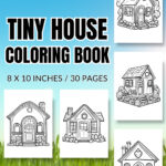 Tiny House Coloring Pages / Sheets of Tiny House Clipart {Coloring Book ...