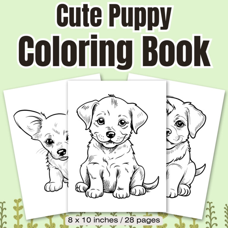 Cute Puppy Coloring Pages / Sheets of Cute Puppy Clipart {Coloring Book ...