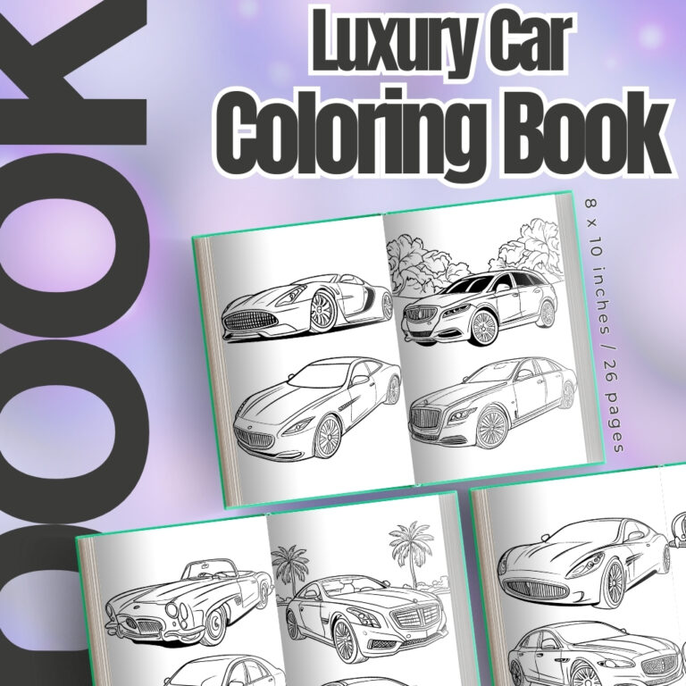 Luxury Car Coloring Pages / Sheets of Luxury Car Clipart {Coloring Book ...