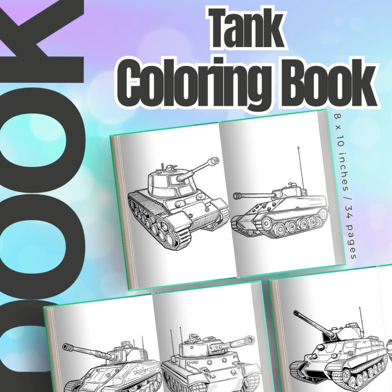 Tank Coloring Pages / Sheets of Tank Clipart {Coloring Book ...
