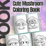 Cute Mushroom Coloring Pages / Sheets of Cute Mushroom Clipart ...