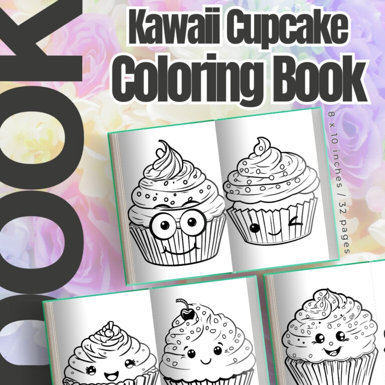 Kawaii Cupcake Coloring Pages / Sheets of Kawaii Cupcake Clipart ...