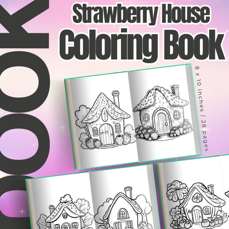 Strawberry House Coloring Pages / Sheets of Strawberry House Clipart ...