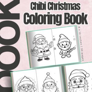 Chibi Christmas Coloring Pages Vol.4 / Sheets of Chibi Christmas ...