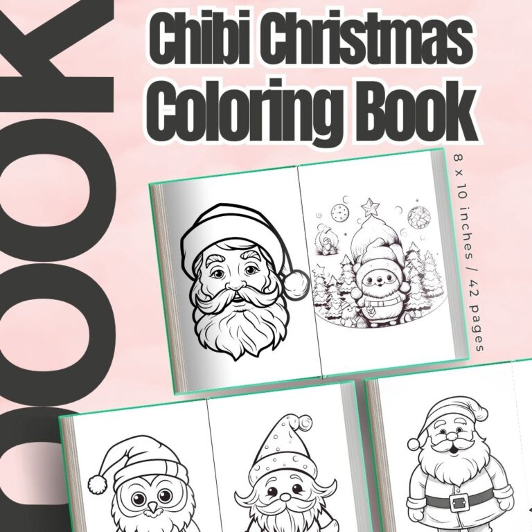 Chibi Christmas Coloring Pages Vol.7 / Sheets of Chibi Christmas ...