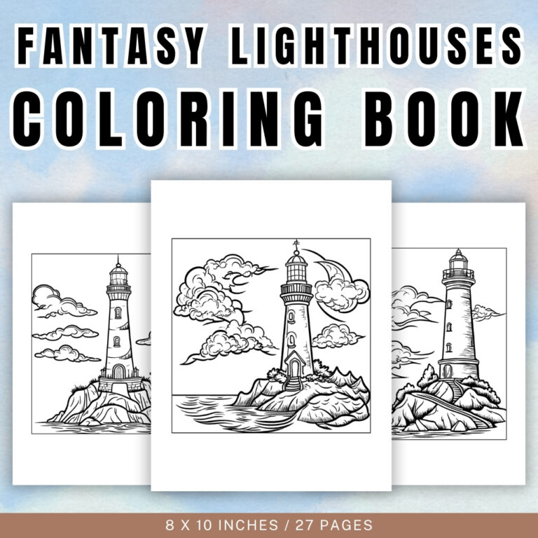 Fantasy Lighthouses Coloring Pages / Sheets of Fantasy Lighthouses ...