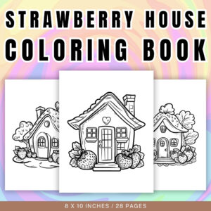 Strawberry House Coloring Pages / Sheets of Strawberry House Clipart ...