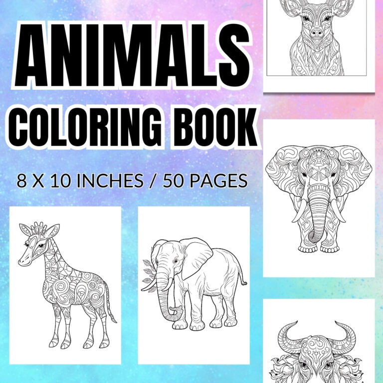 Animals Coloring Pages Vol.6 / Sheets of Animals Clipart {Coloring Book ...