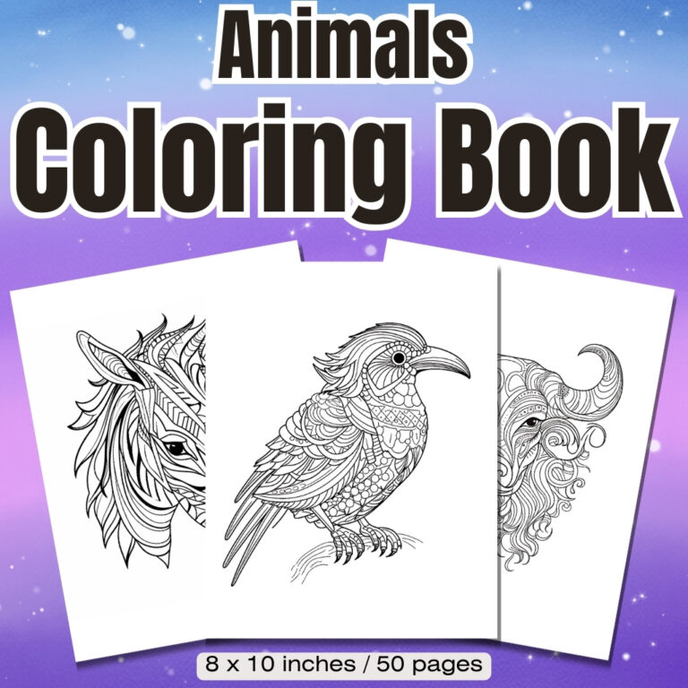 Animals Coloring Pages Vol.6 / Sheets of Animals Clipart {Coloring Book ...