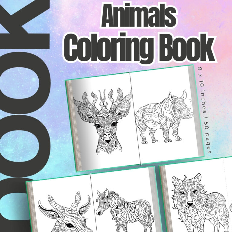 Animals Coloring Pages Vol.6 / Sheets of Animals Clipart {Coloring Book ...