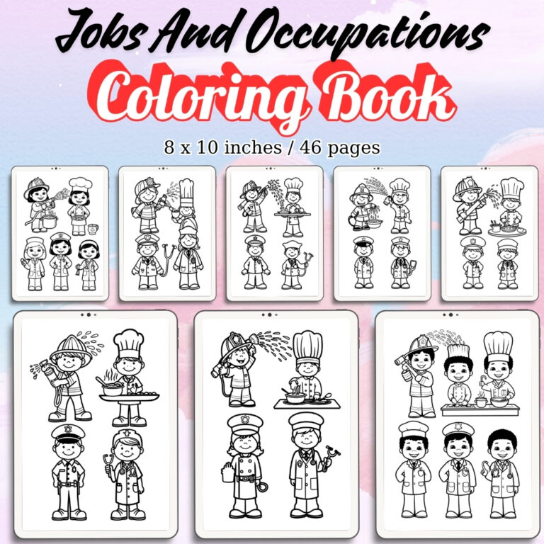 Jobs And Occupations Coloring Pages / Sheets of Jobs And Occupations ...