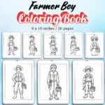 Farmer Boy Coloring Pages Vol.1 / Sheets of Farmer Boy {Coloring Book ...