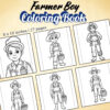 Farmer Boy Coloring Pages Vol.2 / Sheets of Farmer Boy {Coloring Book ...