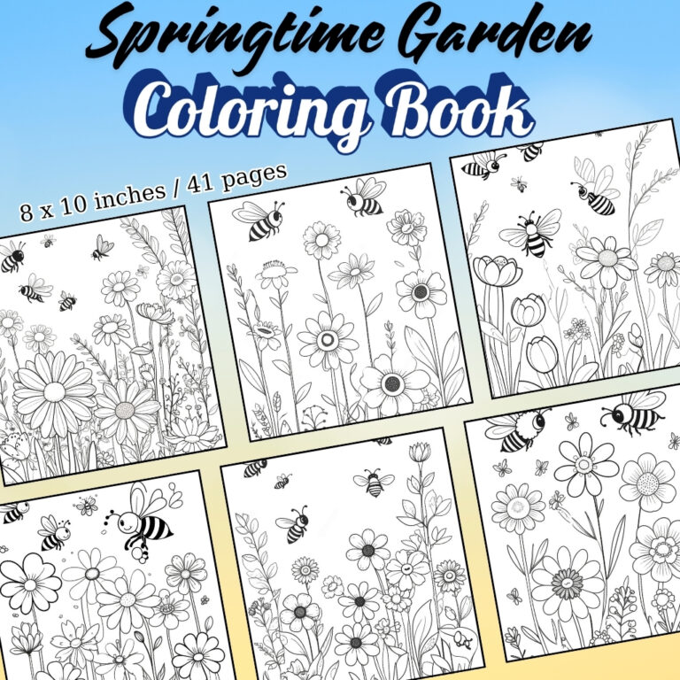 Springtime Garden Coloring Pages / Sheets of Springtime Garden ...