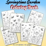 Springtime Garden Coloring Pages / Sheets of Springtime Garden ...