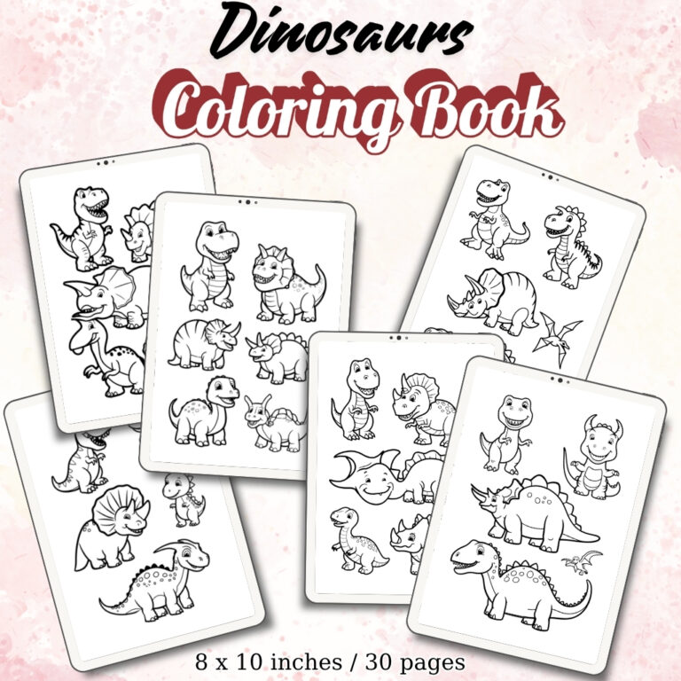 Dinosaurs Coloring Pages Vol.1 / Sheets of Dinosaurs {Coloring Book ...