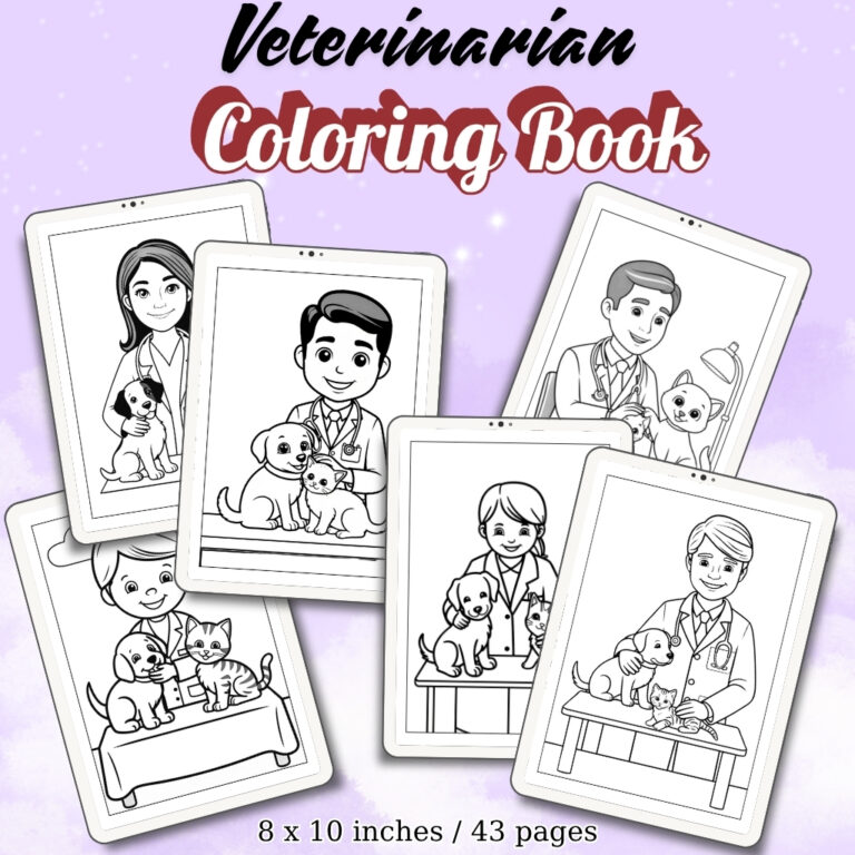Veterinarian Coloring Pages / Sheets of Veterinarian {Coloring Book ...