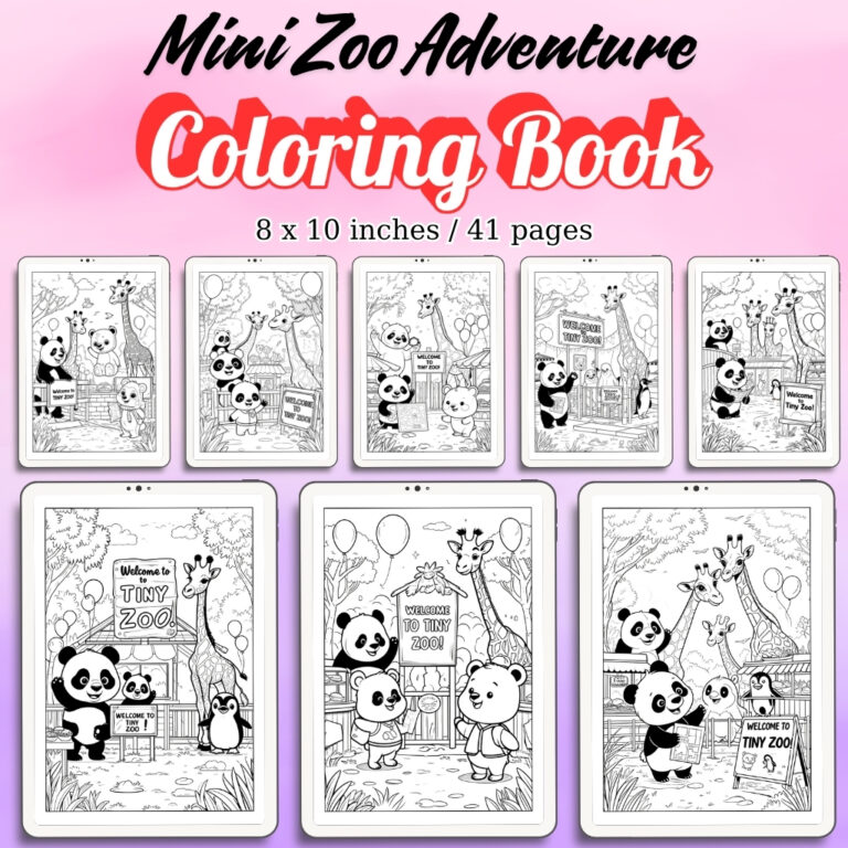 Mini Zoo Adventure Coloring Pages / Sheets of Mini Zoo Adventure ...